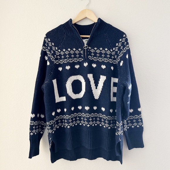 aerie | Sweaters | New Aerie Fair Isle Oversized Love Cable Knit ...